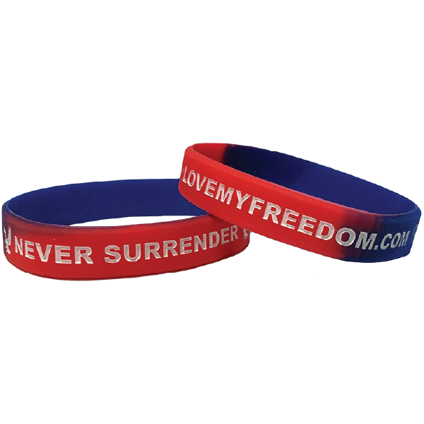 Never Surrender Wristband - 9801 – I Love My Freedom