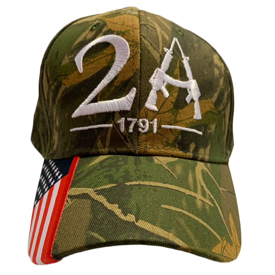 Woodland Camo Second Amendment Hat - 2889 – I Love My Freedom